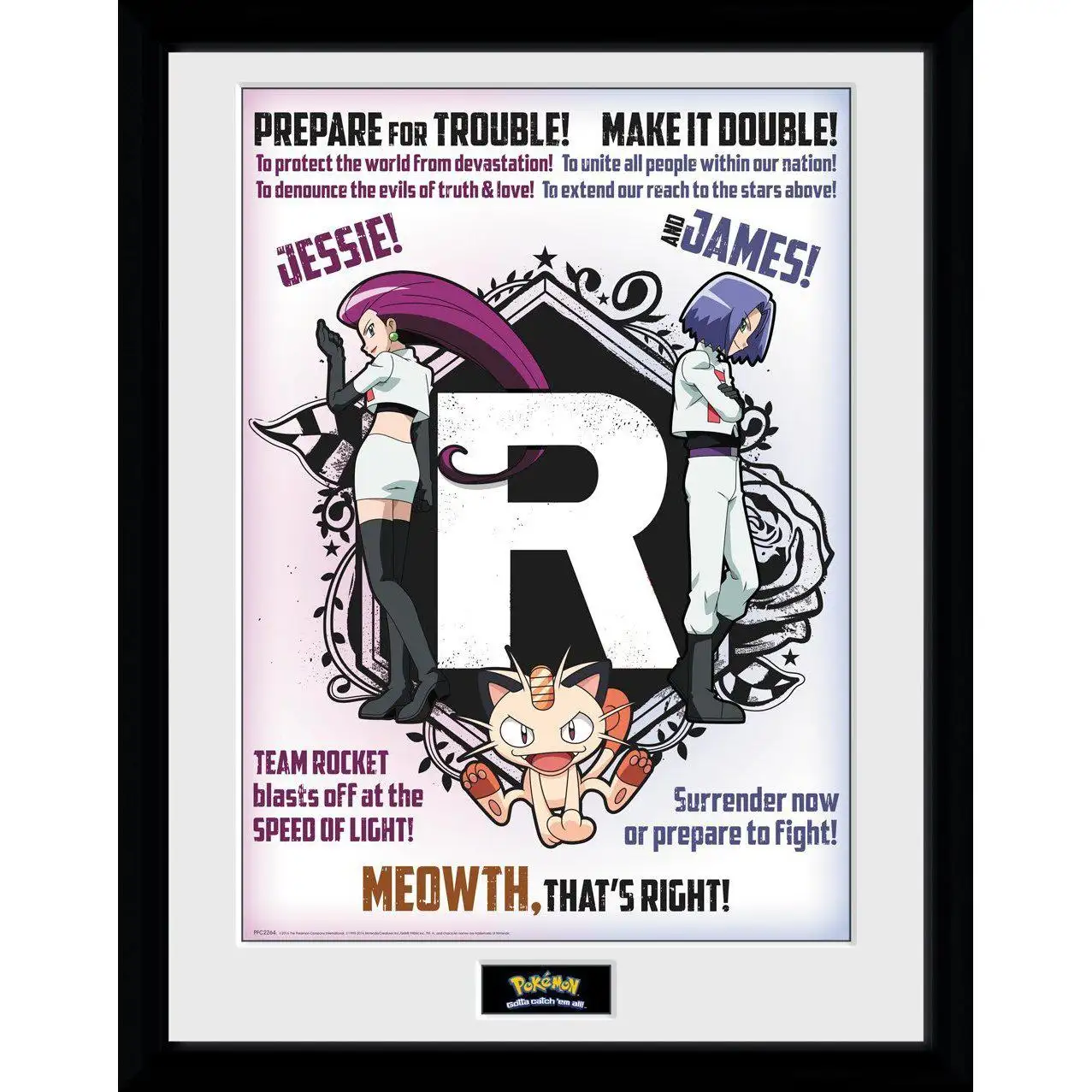 Cadre Pokémon - Team Rocket - 30 x 40 cm - BD FAN COMICS, votre ...